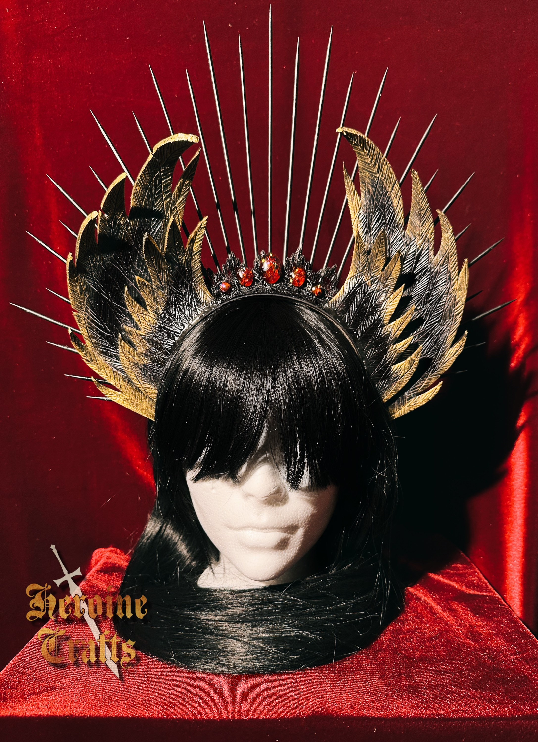 Dark Angel Crown, Halo Crown, Demon Crown, Black Halo Headpiece ...