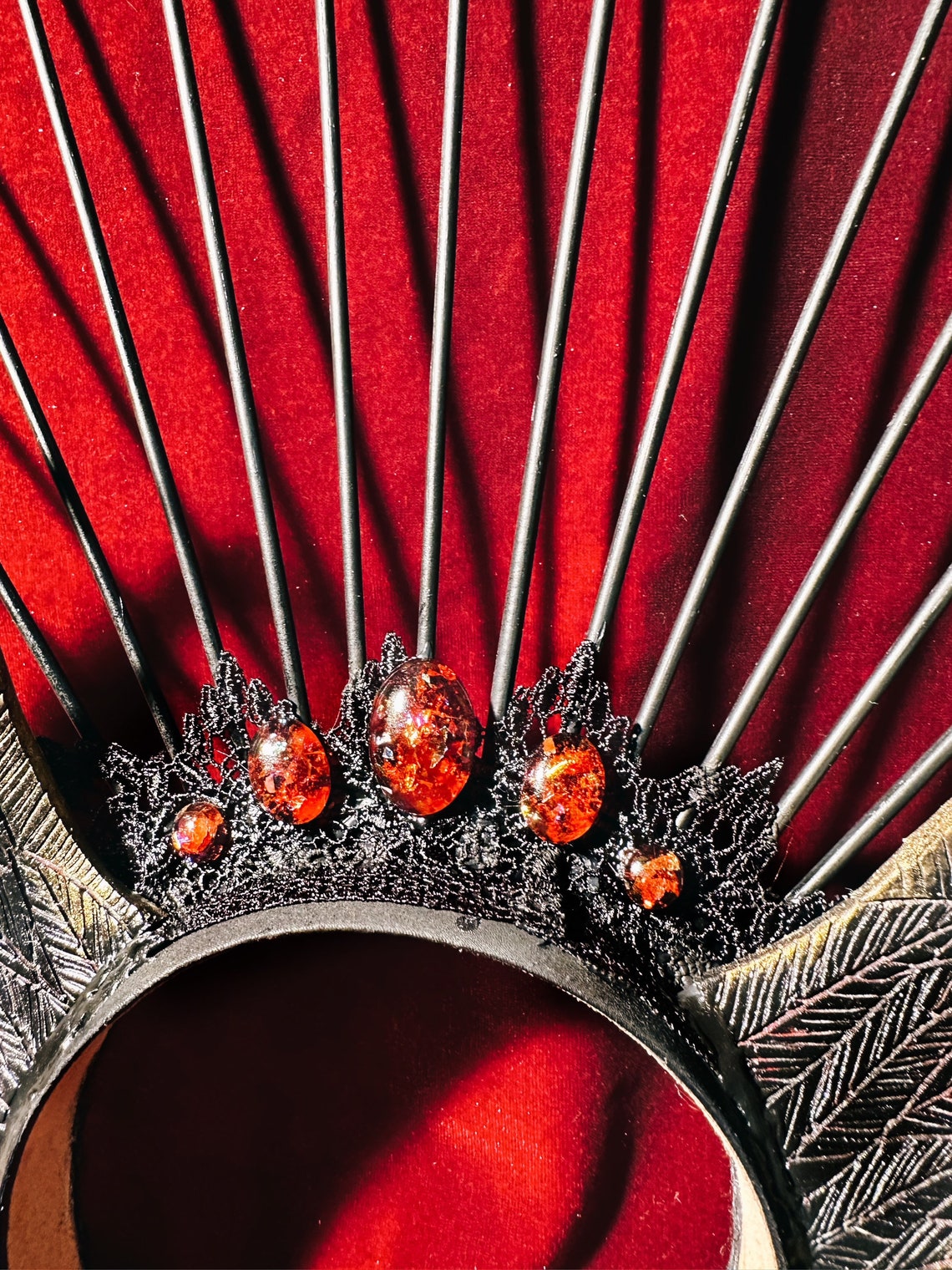 Dark Angel Crown, Halo Crown, Demon Crown, Black Halo Headpiece ...