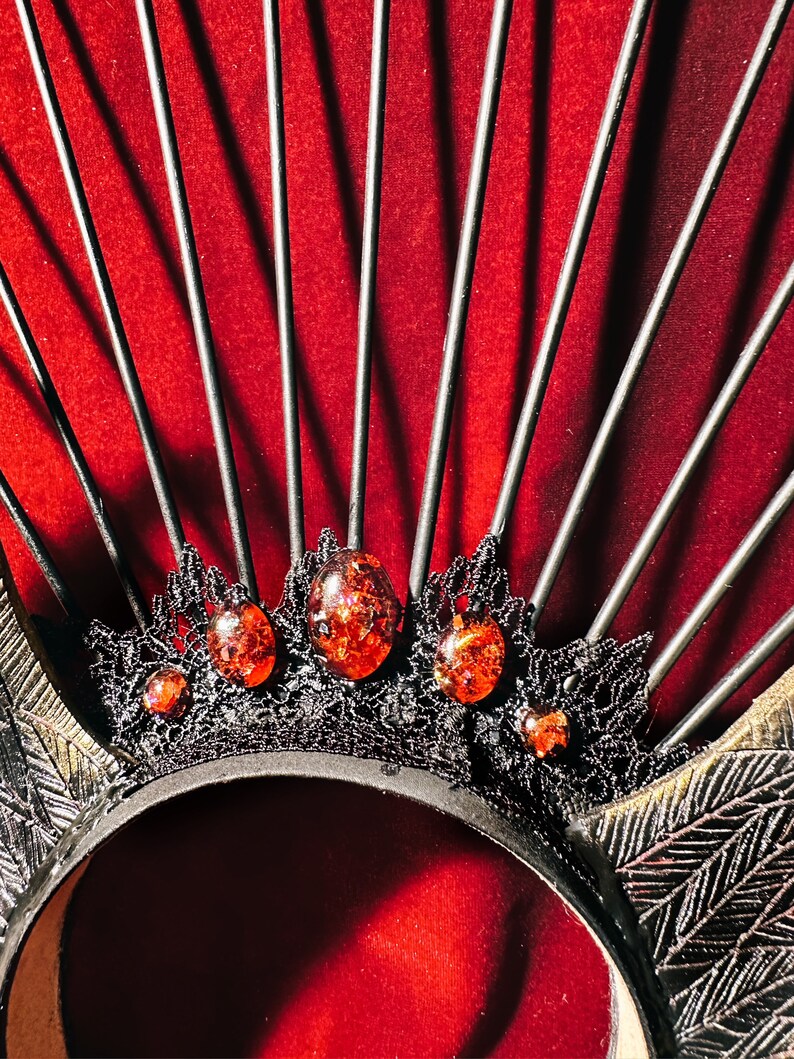 Dark Angel Crown, Halo Crown, Demon Crown, Black Halo Headpiece ...