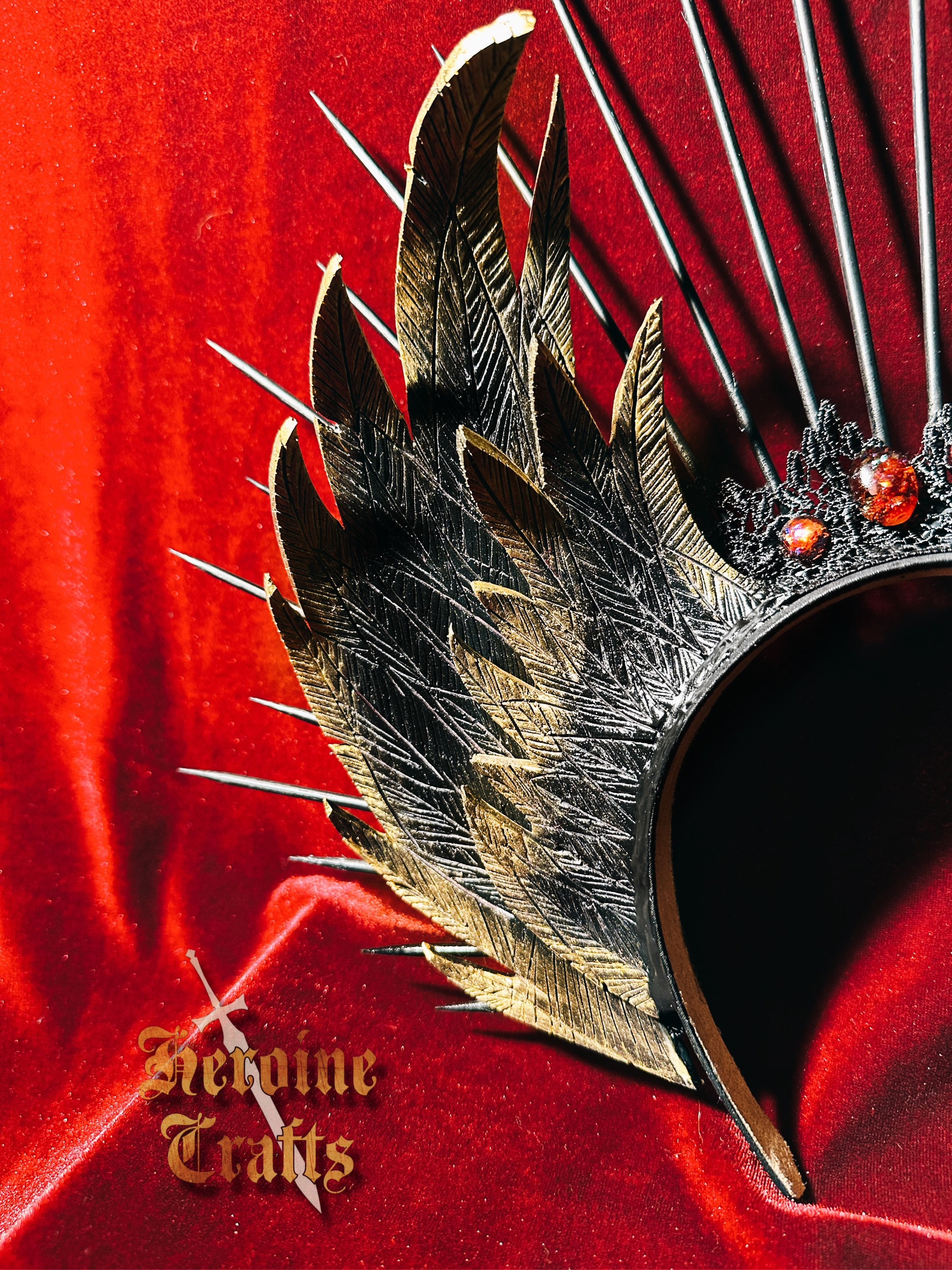 Dark Angel Crown, Halo Crown, Demon Crown, Black Halo Headpiece ...