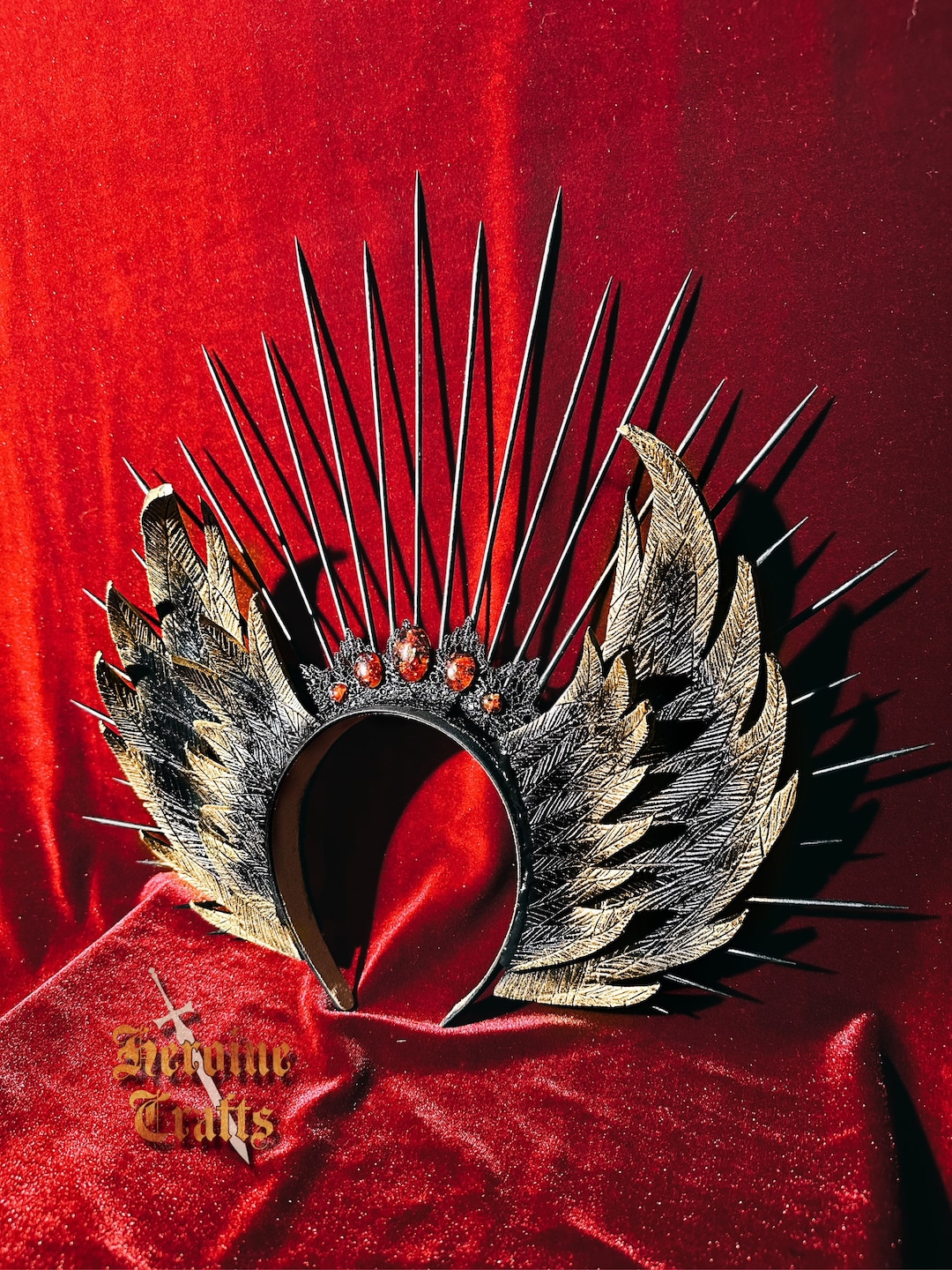 Dark Angel Crown, Halo Crown, Demon Crown, Black Halo Headpiece ...