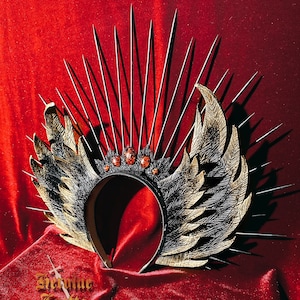 Dark Angel Crown, Halo Crown, Demon Crown, Black Halo Headpiece ...