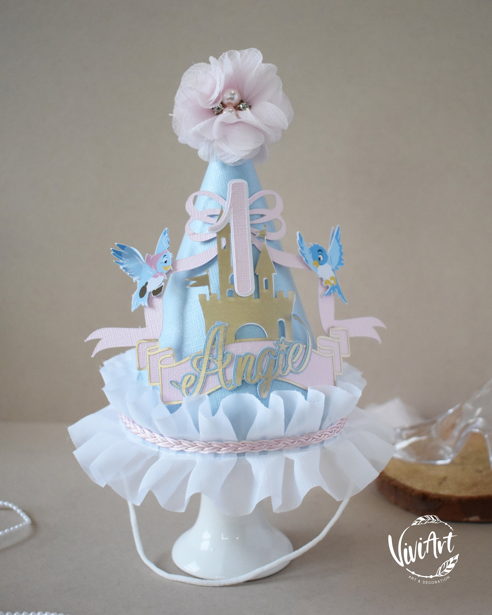 Cindirella Birthday. Bannercinderell, Cake Topper Set. Cinderella ...
