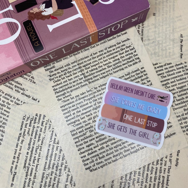 WLW Book Stack Sticker Delilah Green Doesn't Care She - Etsy