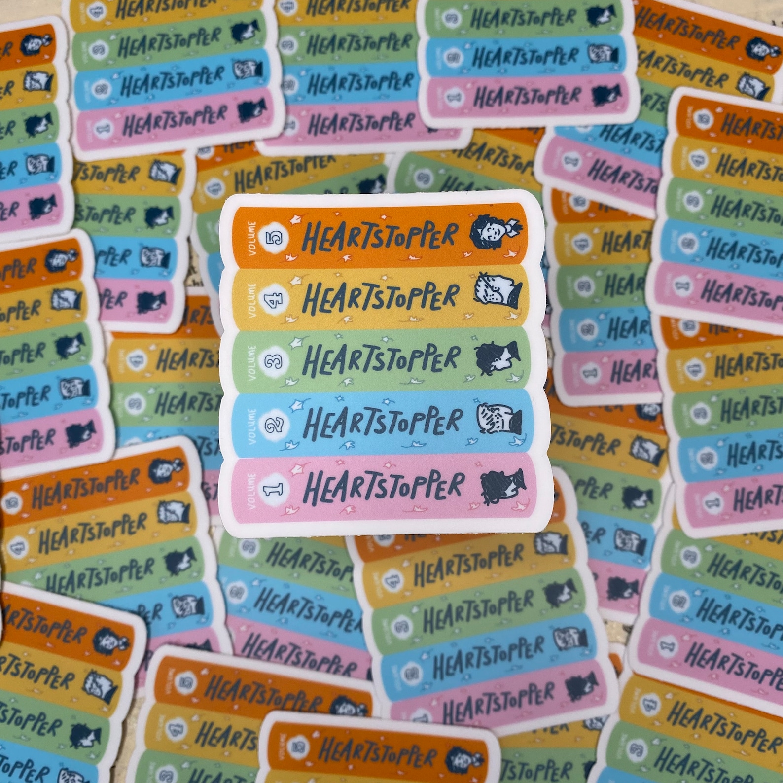 Heartstopper Book Stack Sticker - Alice Oseman - Etsy