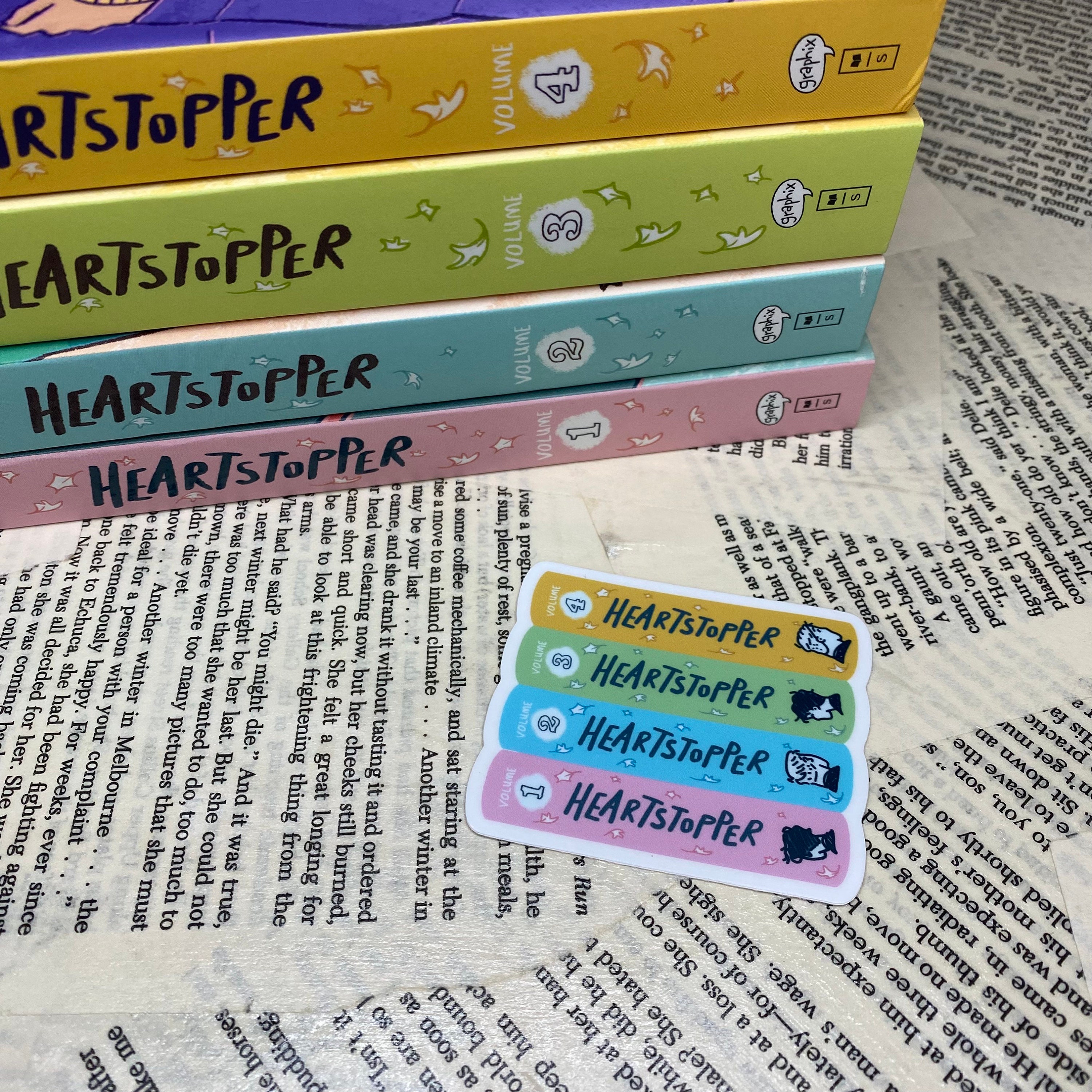 Heartstopper Book Stack Sticker - Alice Oseman - Etsy