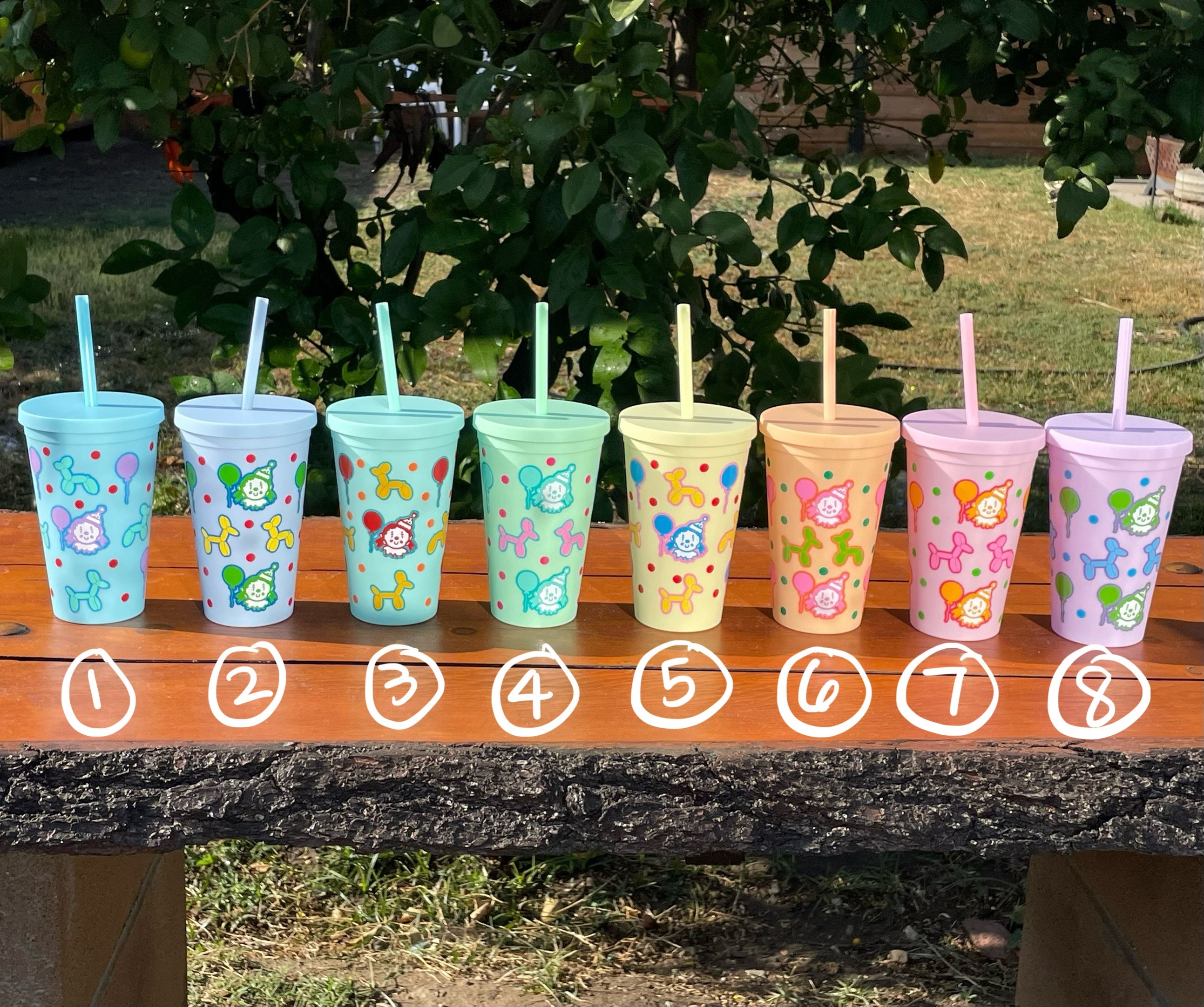 Clown Custom Cup, 16 Oz Double Walled Acrylic Cup Tumbler, Clown Core ...