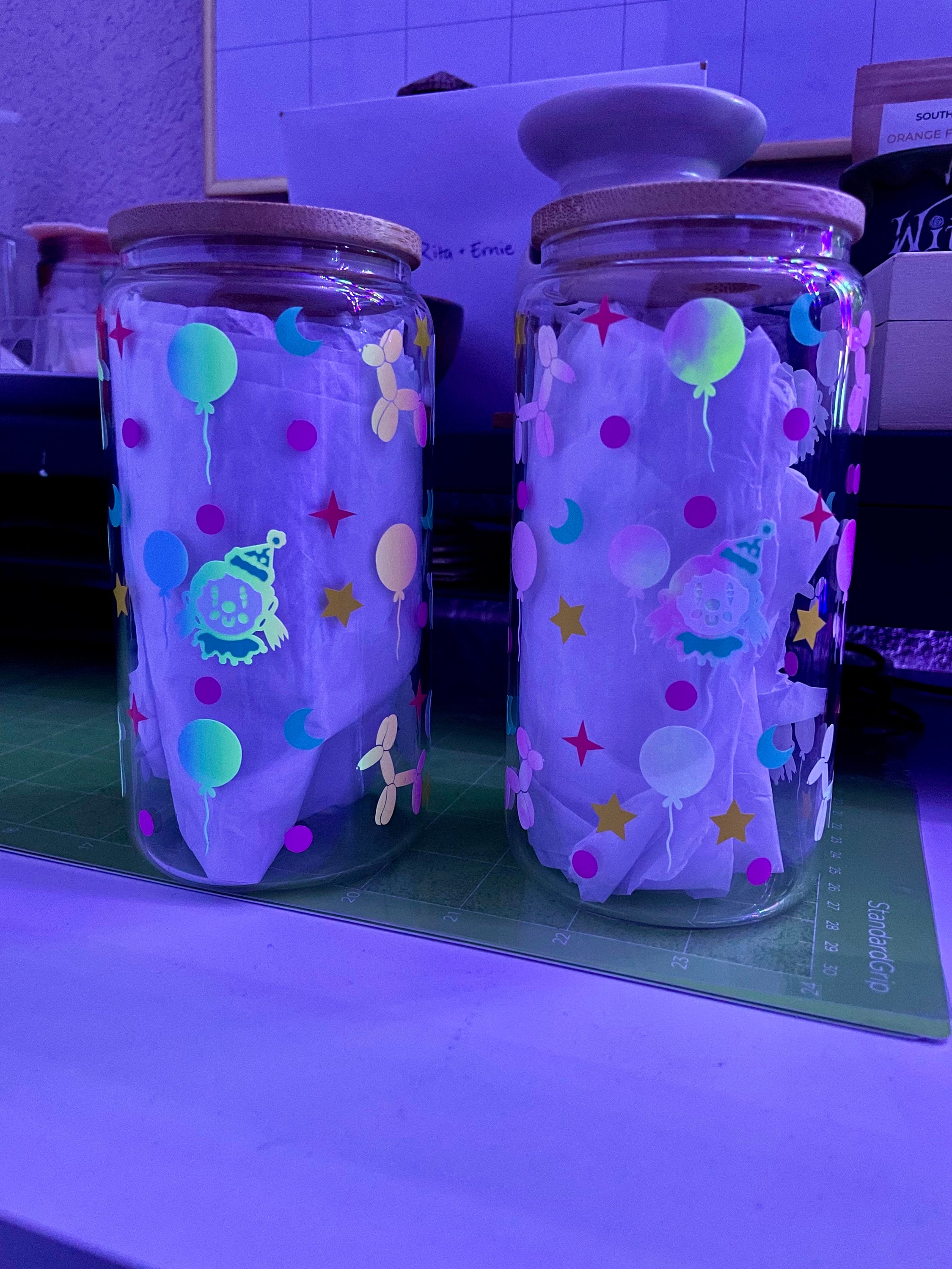 Clown Beer Glass Can Cup Tumbler Clown Core Balloon Design Clown ...