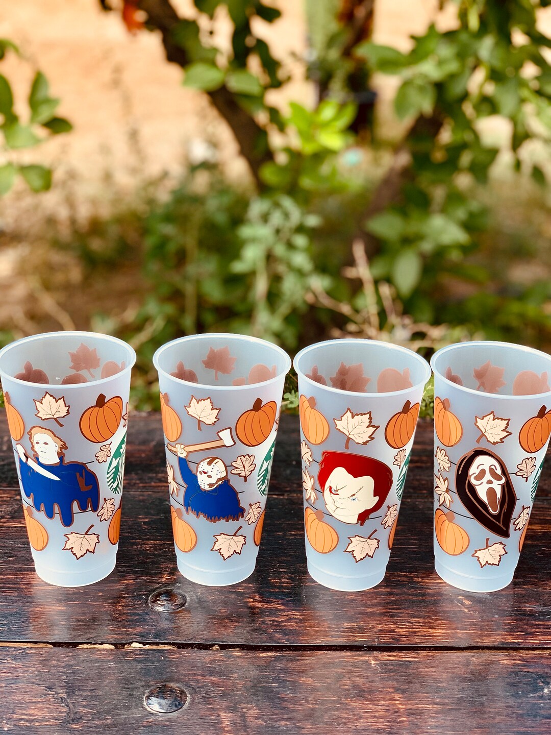 Horror Movie Character Cold Cup, Fall, Autumn, Leaves, Pumpkins, Cup ...