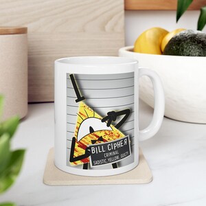 Bill Cipher Gravity Falls Mugshot Mug, Gift for Gravity Falls Fan - Etsy