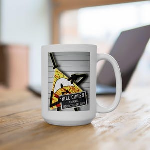 Bill Cipher Gravity Falls Mugshot Mug, Gift for Gravity Falls Fan - Etsy