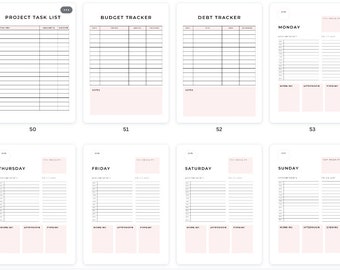 Goal Planning Bundle, Habit Tracker, A5 Life Planner, Printable Goal ...