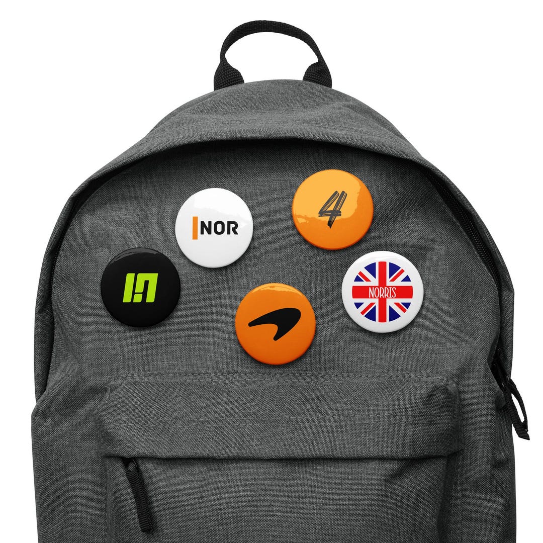 2025 Lando Norris Formula 1 Mclaren Racing Button Pin Set, F1 Fan Merch ...