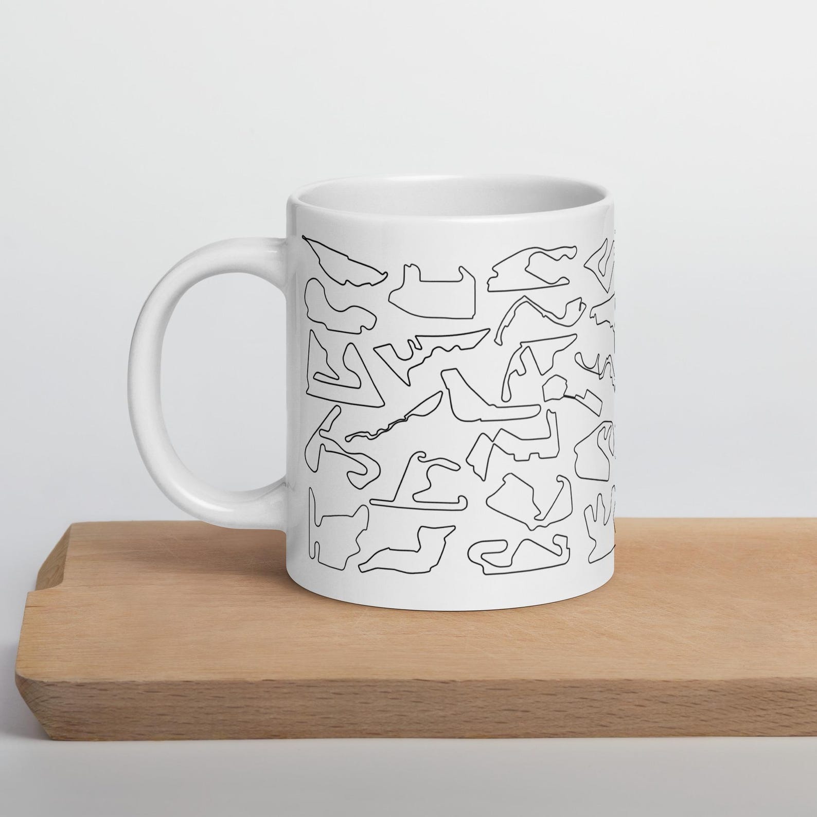 2025 F1 Track Map White Glossy Mug, Gift for F1 Fan, Race Tracks , F1 ...