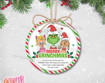 Grinch Gift Tag - Etsy