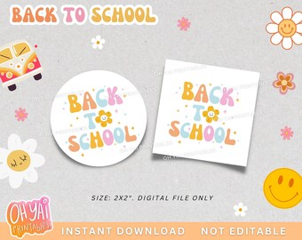 Happy First Day of School Tag, Back to School Tag, Printable Back to ...
