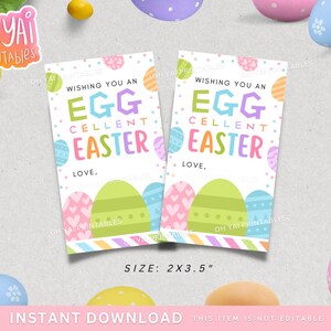 Easter Tag, Printable Easter Tag, Happy Easter Tag, Easter Treats Tag ...