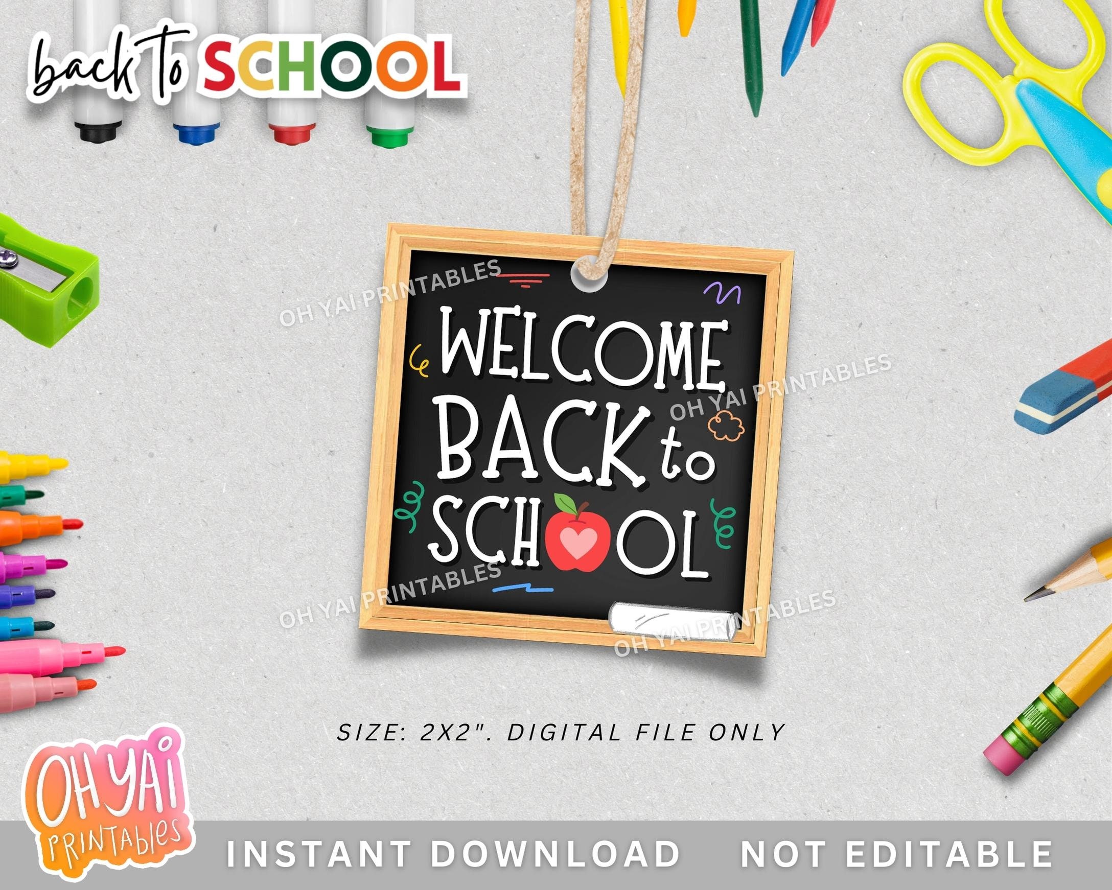 Happy First Day of School Tag Back to School Tag Printable - Etsy