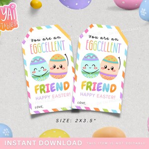 Easter Tag, Printable Easter Tag, Happy Easter Tag, Easter Treats Tag ...