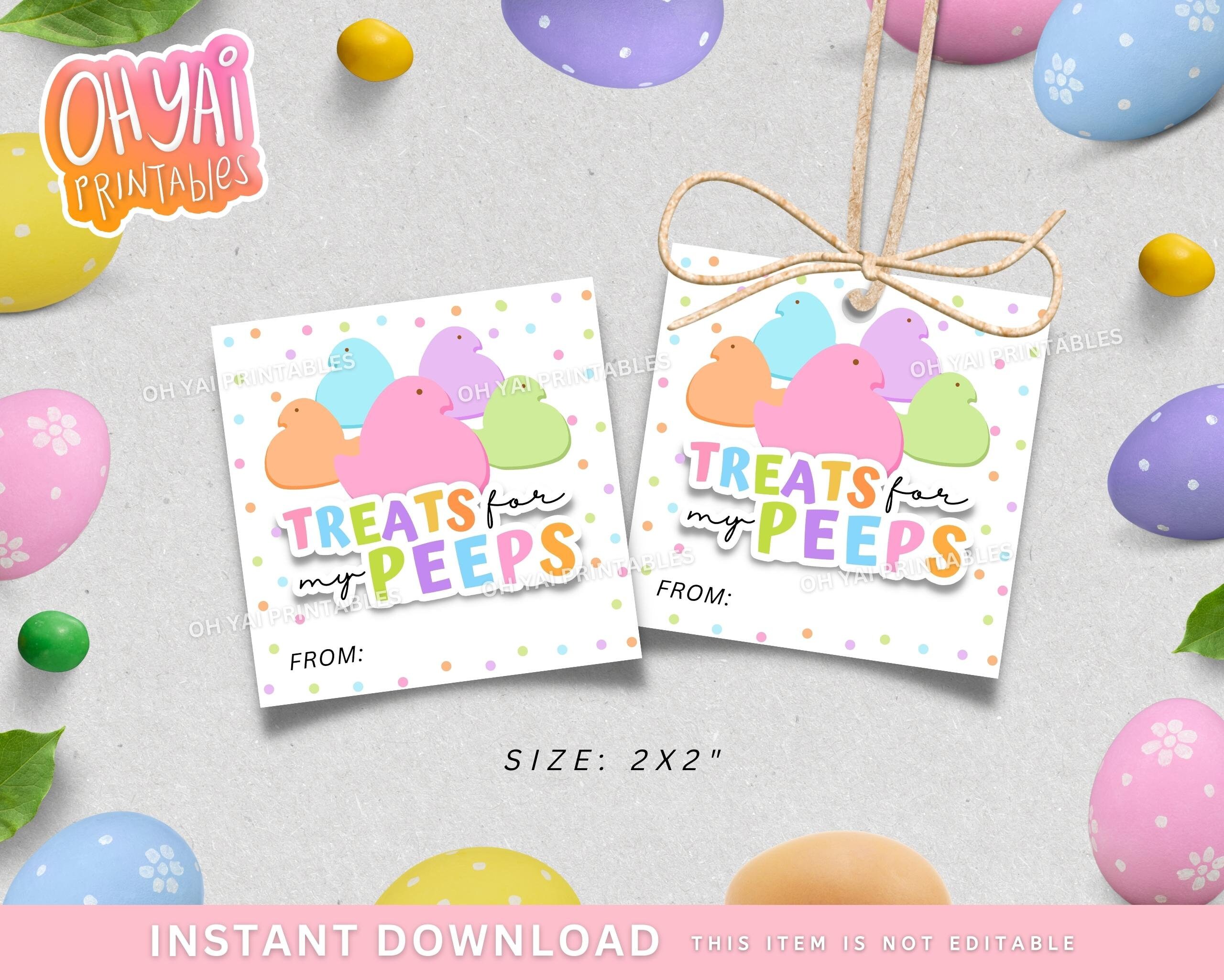 Printable Easter Tag, Printable Easter Treats Tag, Easter Cookie Tag ...