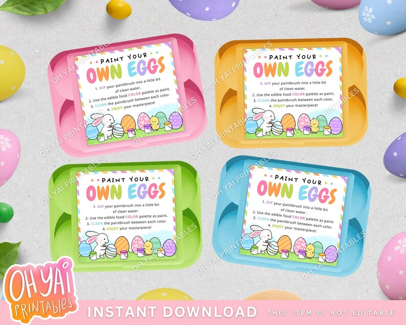 Egg Carton Label Printable Egg Carton Label Easter PYO - Etsy