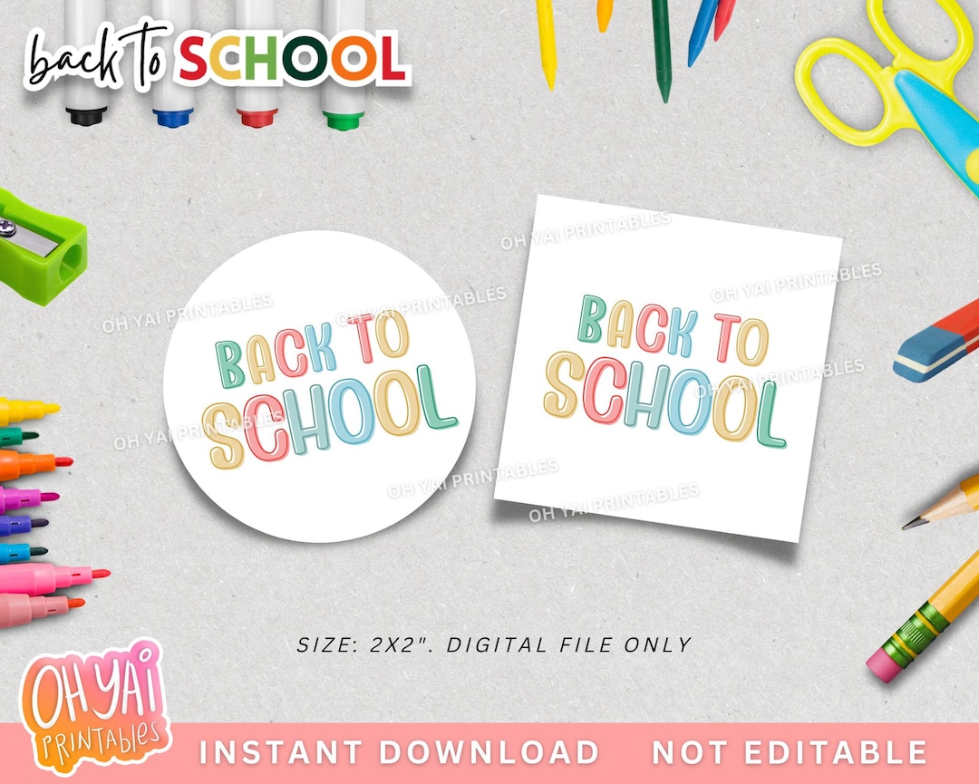 Happy First Day of School Tag, Back to School Tag, Printable Back to ...