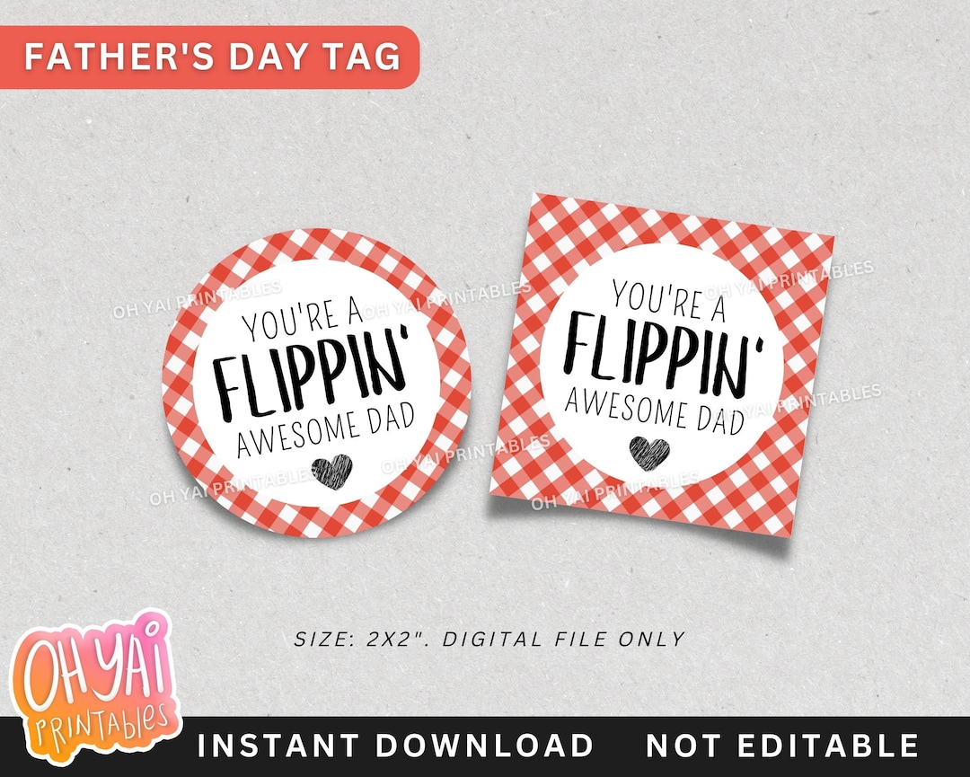 Father's Day Tag, Printable Father's Day Tag, Father's Day Gift Tag ...