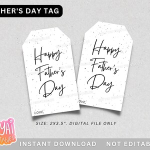 Father's Day Tag, Printable Father's Day Tag, Father's Day Gift Tag ...