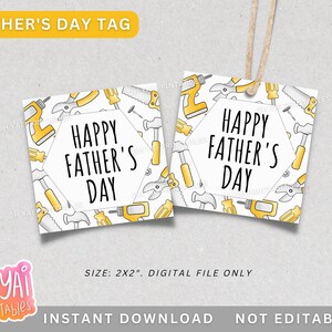 Father's Day Tag, Printable Father's Day Tag, Father's Day Gift Tag ...