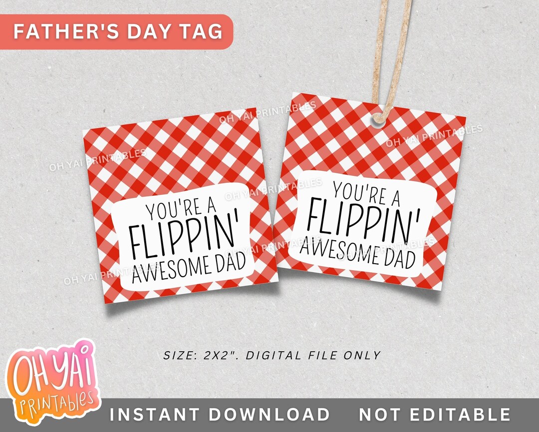 Father's Day Tag, Printable Father's Day Tag, Father's Day Gift Tag ...