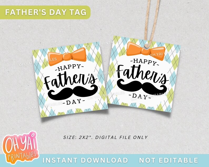 Father's Day Tag Printable Father's Day Tag - Etsy