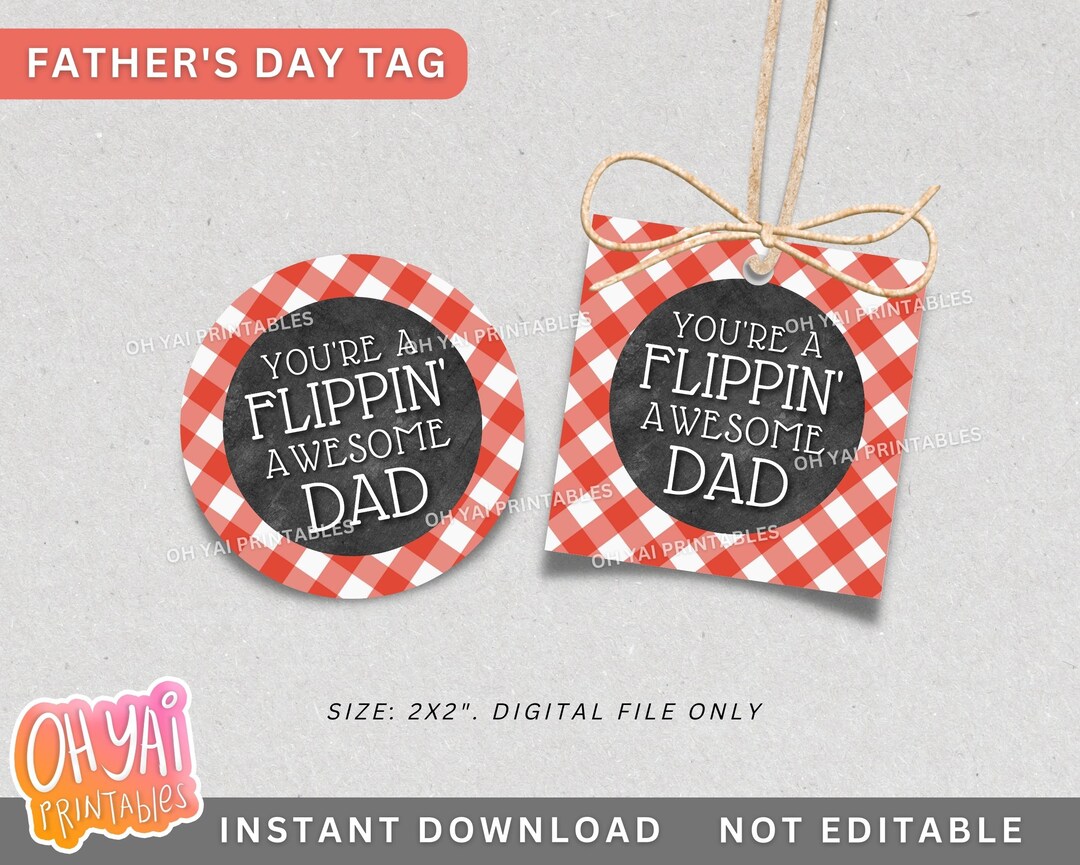Father's Day Tag, Printable Father's Day Tag, Father's Day Gift Tag ...