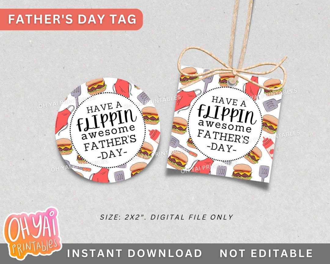 Father's Day Tag, Printable Father's Day Tag, Father's Day Gift Tag ...
