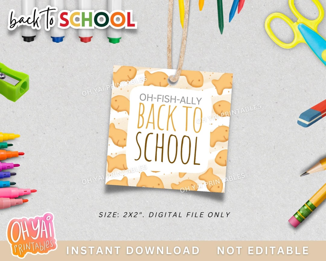 Oh-fish-ally Back to School Tag, Back to School Tag, Printable Back to ...