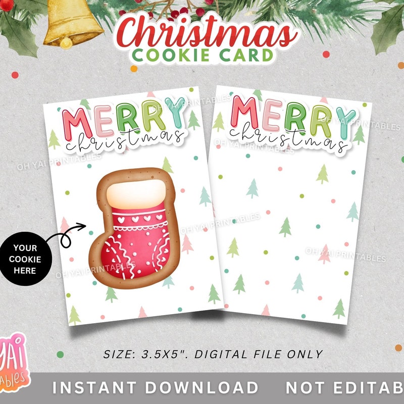 Christmas Cookie Card - Etsy