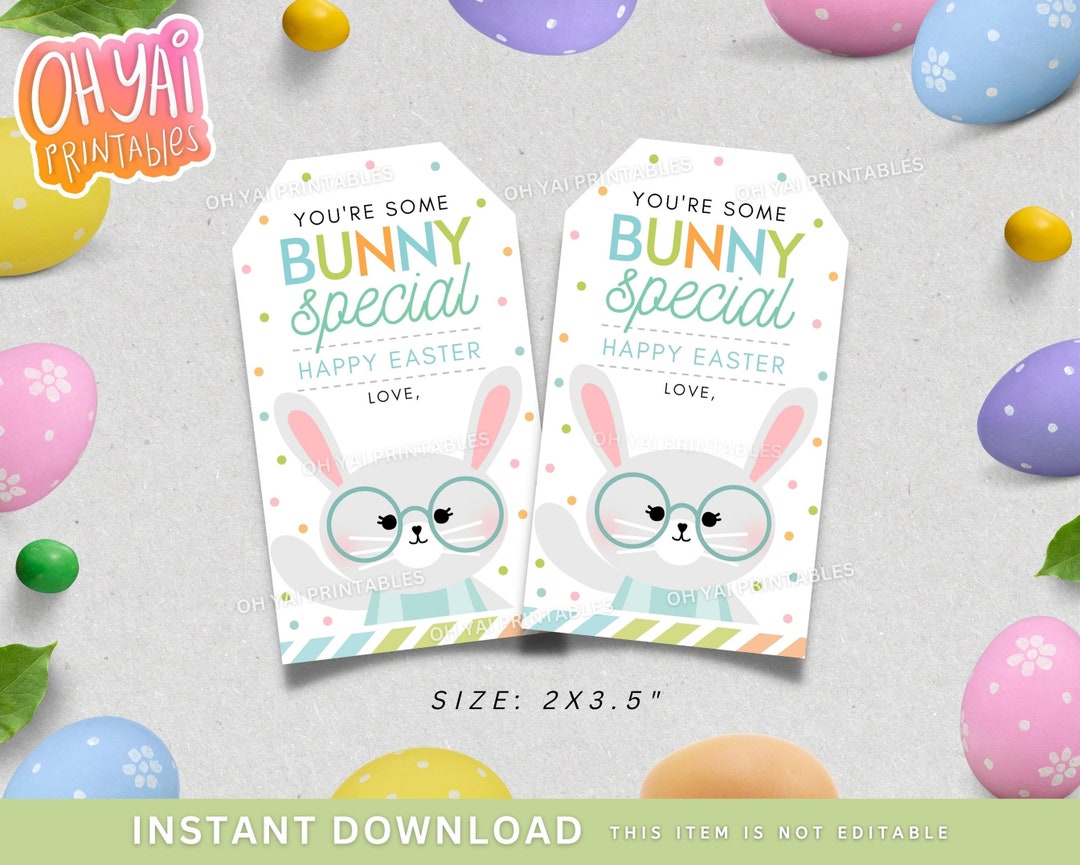 Easter Tag, Printable Easter Tag, Happy Easter Tag, Easter Treats Tag ...