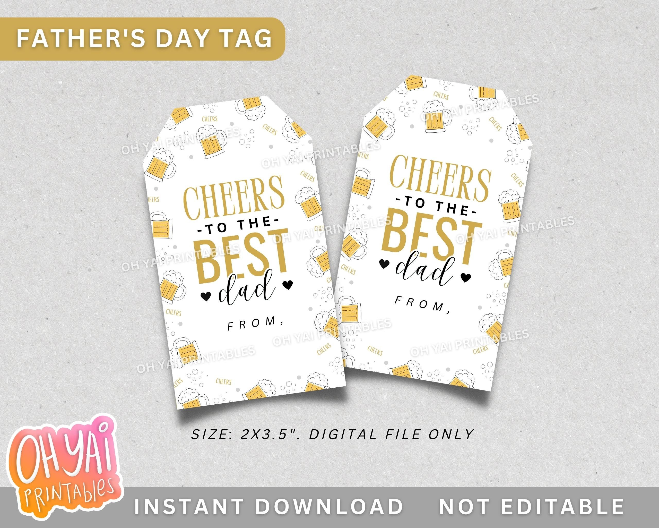 Father's Day Tag Printable Father's Day Tag - Etsy