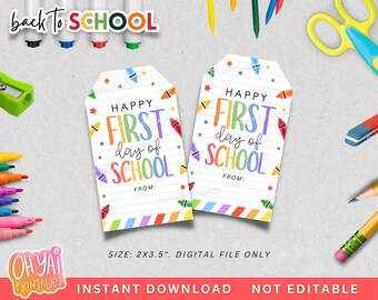Welcome Back to School Tag, Printable Tag, Instant Download, Back to ...