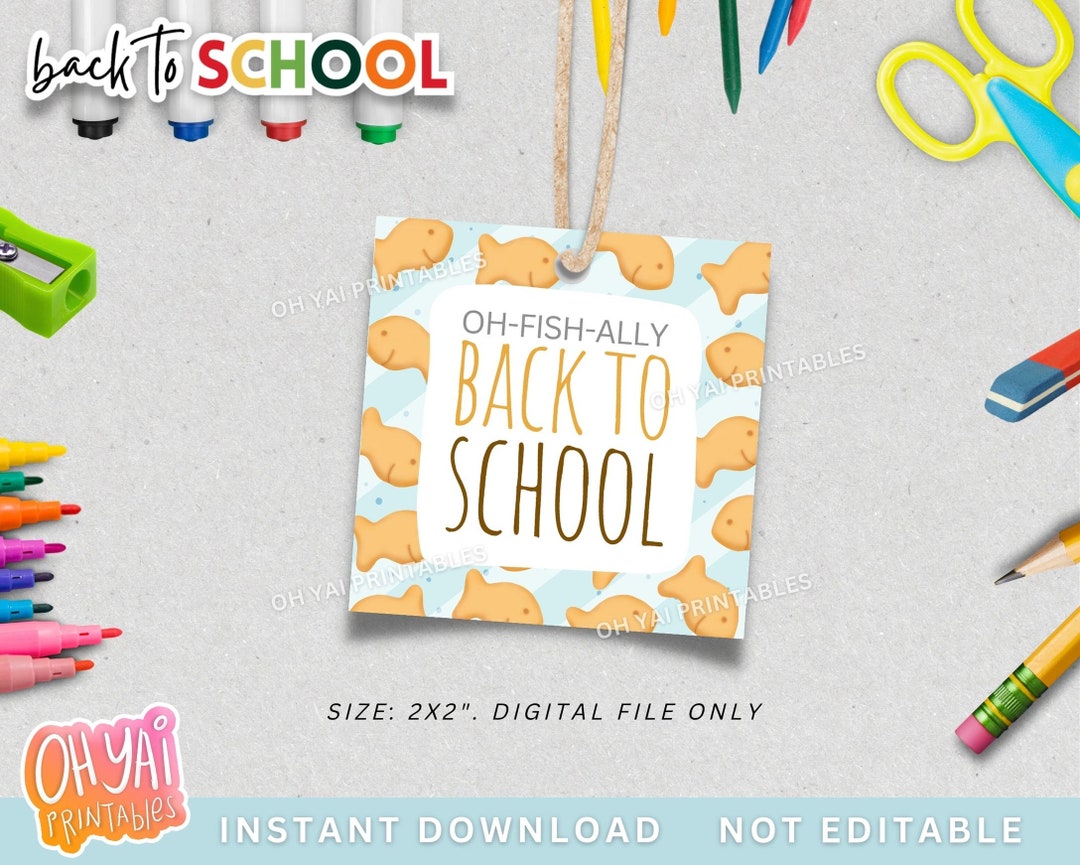 Oh-fish-ally Back to School Tag, Back to School Tag, Printable Back to ...