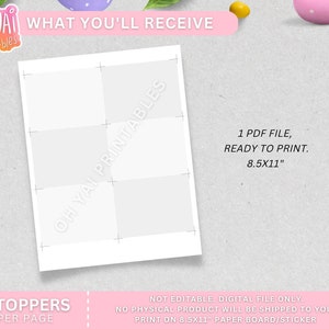 3 Easter Treat Bag Topper, PYO Easter Cookie Topper, Easter Tag ...