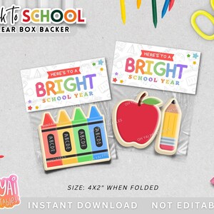 Back to School Topper, First Day of School Bag Topper, 4in Back to ...