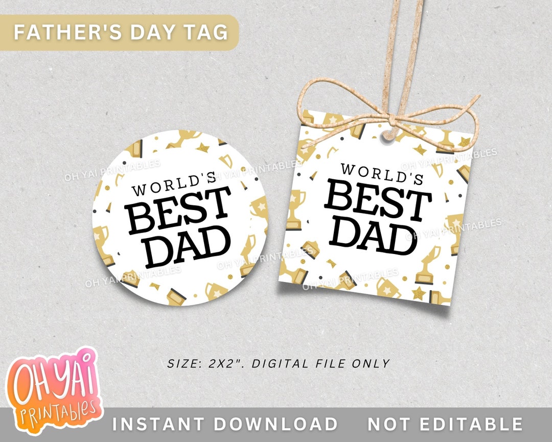 Father's Day Tag, Printable Father's Day Tag, Father's Day Gift Tag ...