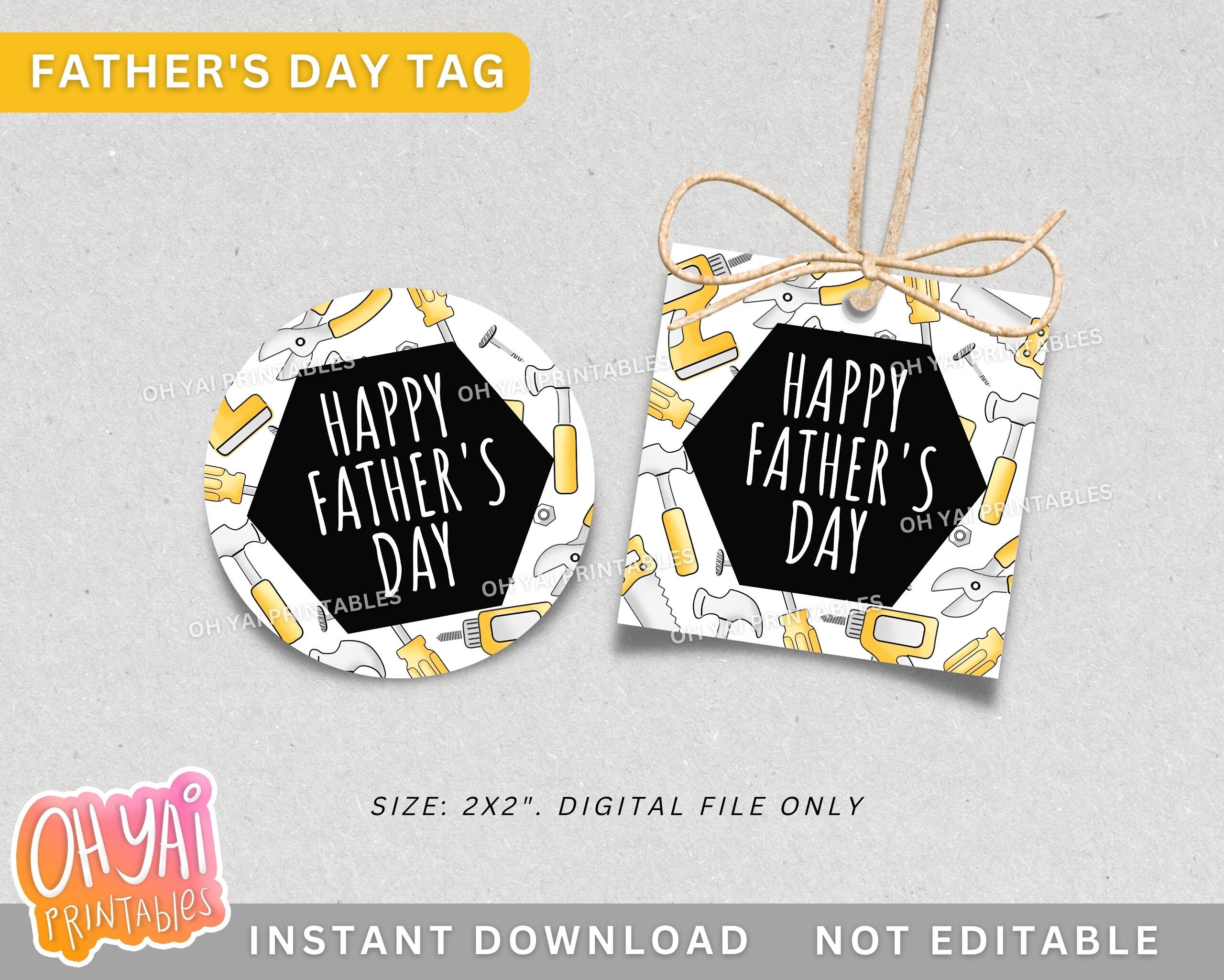 Father's Day Tag Printable Father's Day Tag - Etsy