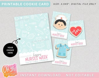 Nurse Week Cookie Thank You Card - Etsy