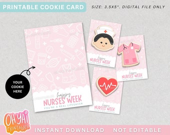 Nurse Week Cookie Thank You Card - Etsy