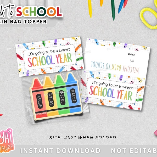 Bag Topper Printable - Etsy