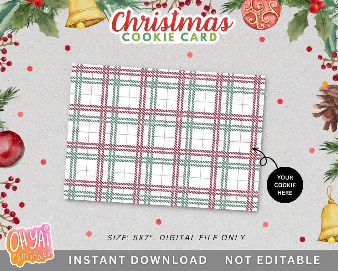 Printable Christmas Box Backer, Cookie Box Backer, 5x7 Box Backer ...