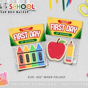 Back to School Topper, Crayons Bag Topper, 4in Back to School Topper ...