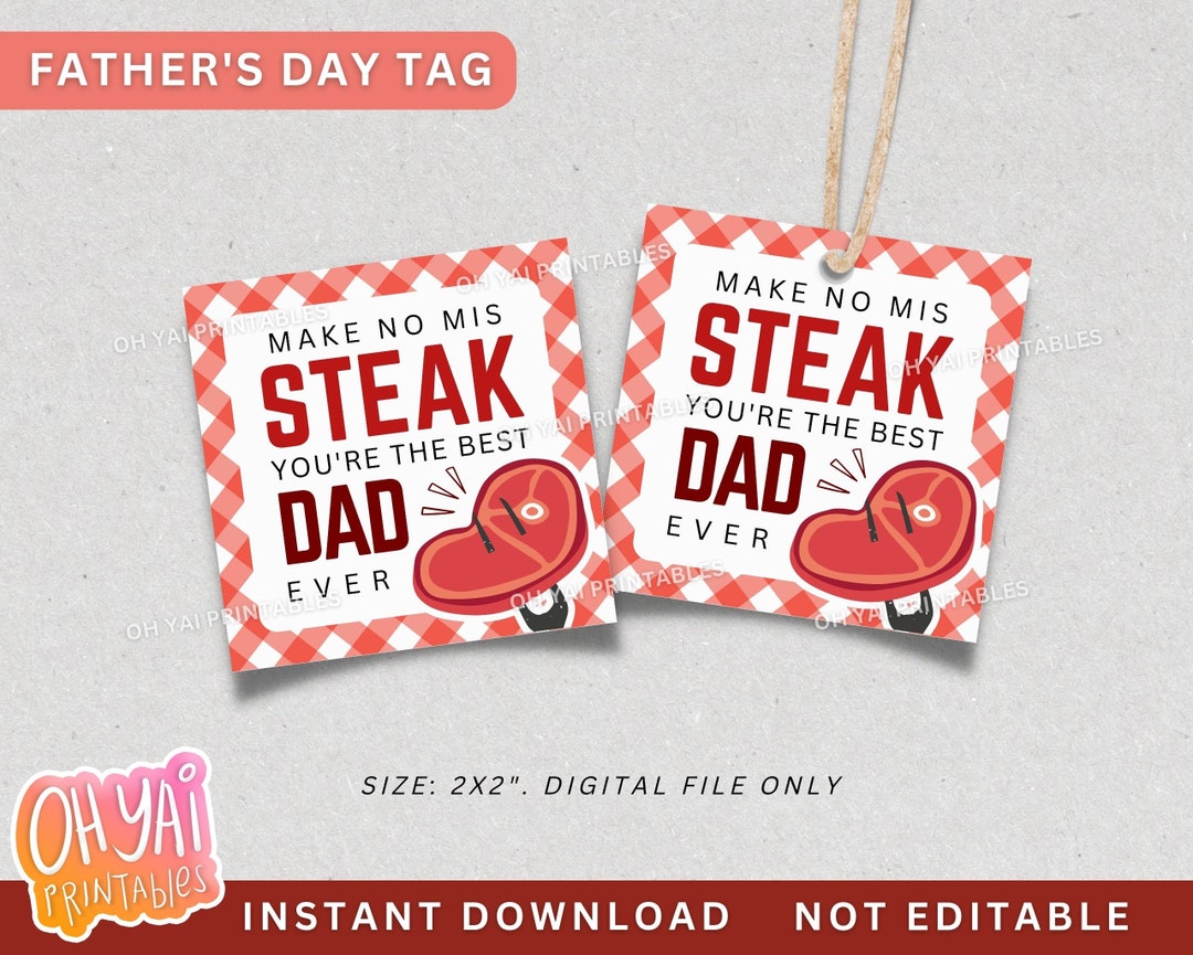 Father's Day Tag, Printable Father's Day Tag, Father's Day Gift Tag ...