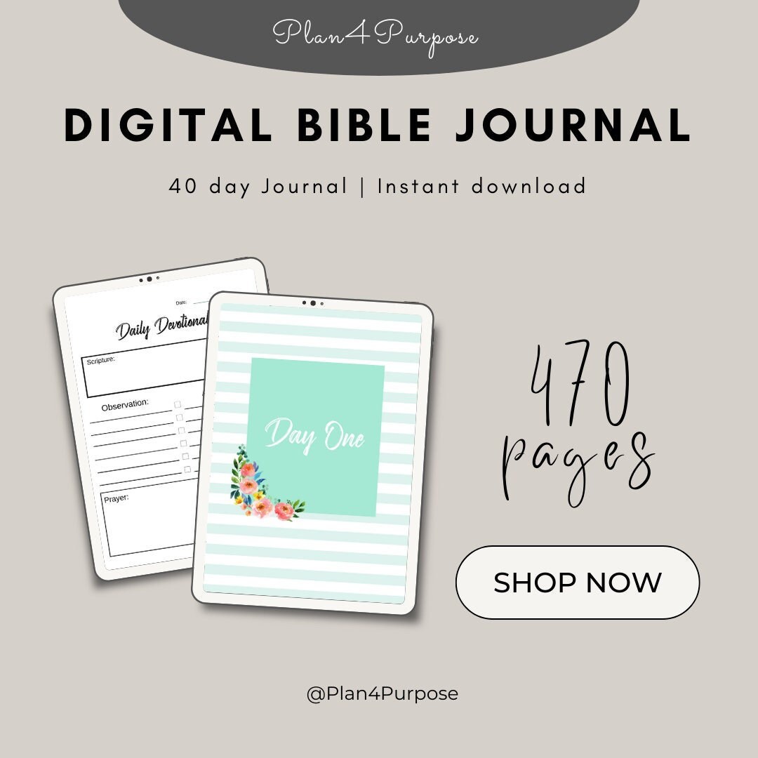 Prayer Journal Printable Bible Study Guide Gratitude Journal Digital ...